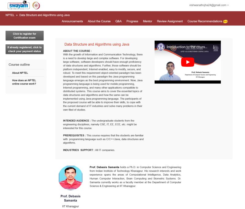 Vishwanath Ojha on LinkedIn: #datastructures #algorithms #nptel # ... Vishwanath Ojha on LinkedIn: #datastructures #algorithms #nptel # ...