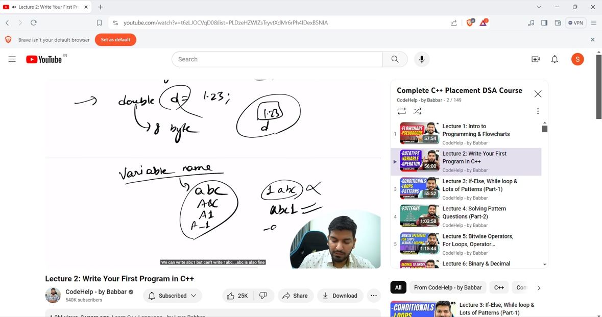 Learning DSA with C++ with Babbar bhaiya | Swati Wahane posted on the ... Learning DSA with C++ with Babbar bhaiya | Swati Wahane posted on the ...