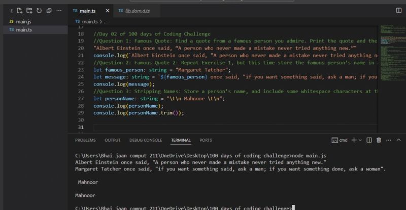 Mahnoor Shahid on LinkedIn: #100daysofcodingchallenge #typescript Mahnoor Shahid on LinkedIn: #100daysofcodingchallenge #typescript
