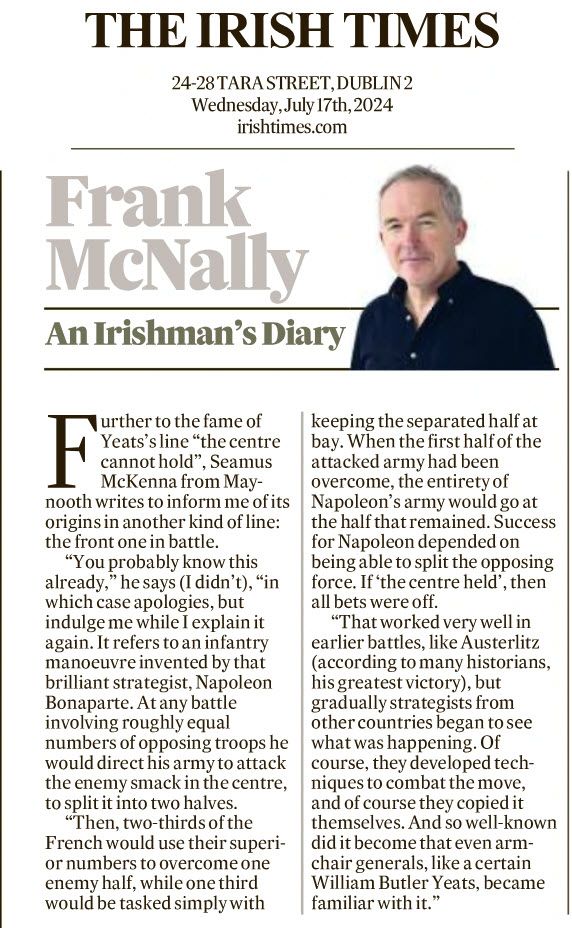 Seamus McKenna on LinkedIn: Frank McNally, in An Irishman's Diary in ... Seamus McKenna on LinkedIn: Frank McNally, in An Irishman's Diary in ...