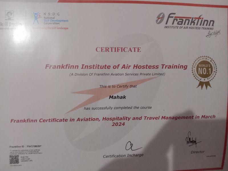 Mahak Tayde on LinkedIn: I have a experience with frankfinn Institute ... Mahak Tayde on LinkedIn: I have a experience with frankfinn Institute ...