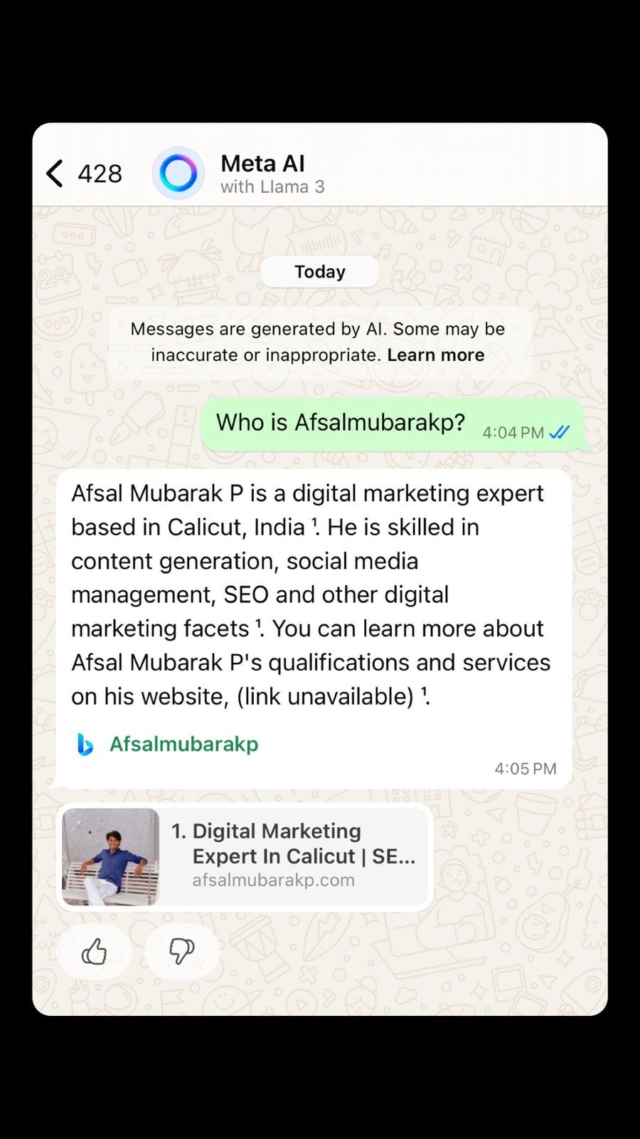 Afsal Mubarak P on LinkedIn: #ai #metaai #aifuture #artificialintelligence Afsal Mubarak P on LinkedIn: #ai #metaai #aifuture #artificialintelligence
