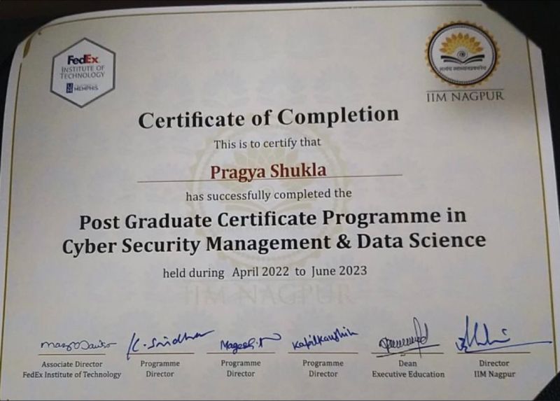 Pragya Shukla on LinkedIn: #certificationachievement # ... Pragya Shukla on LinkedIn: #certificationachievement # ...