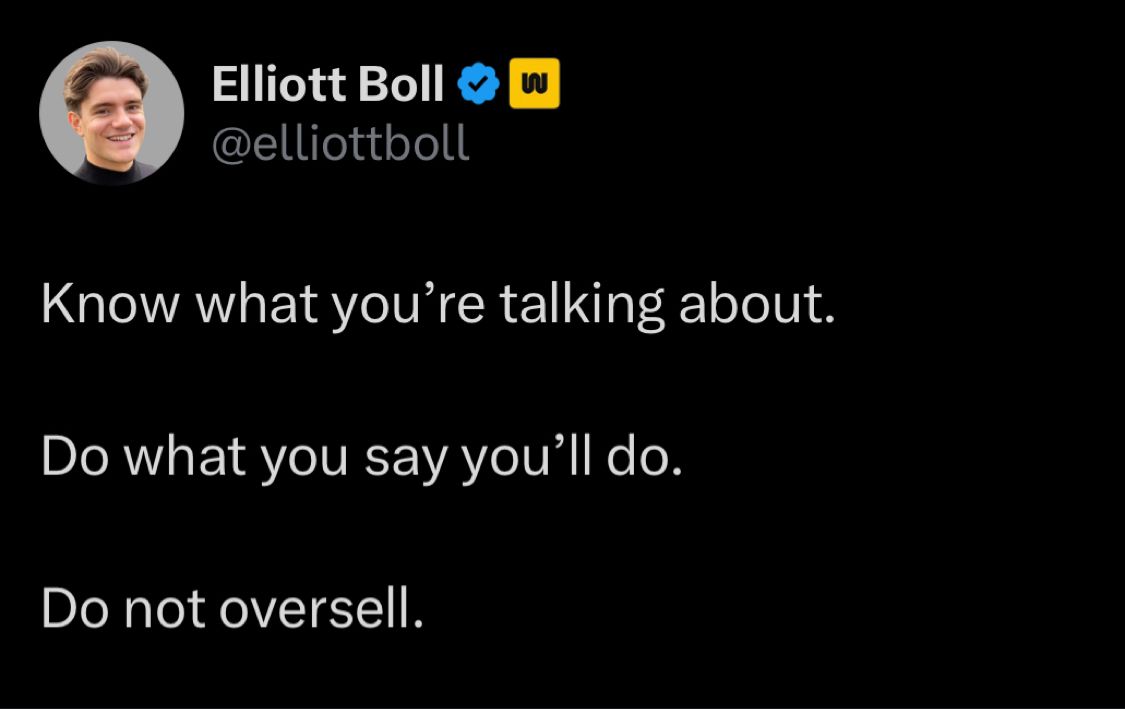 Elliott Boll on LinkedIn: All three are in your control. Elliott Boll on LinkedIn: All three are in your control.
