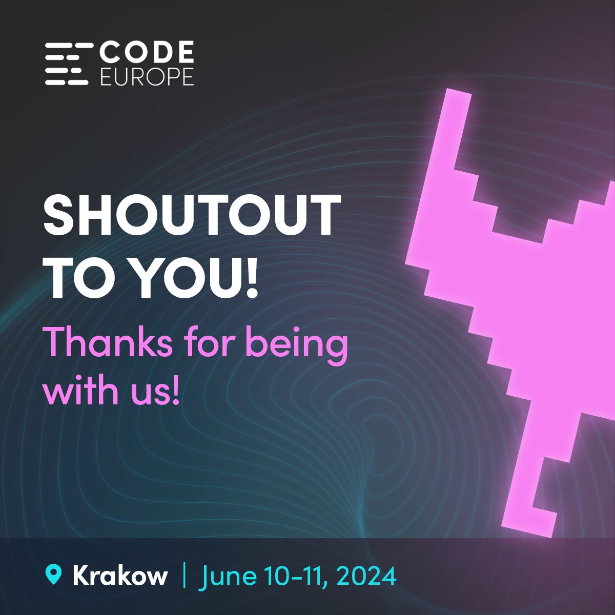 Code Europe on LinkedIn: #codeeurope24 Code Europe on LinkedIn: #codeeurope24