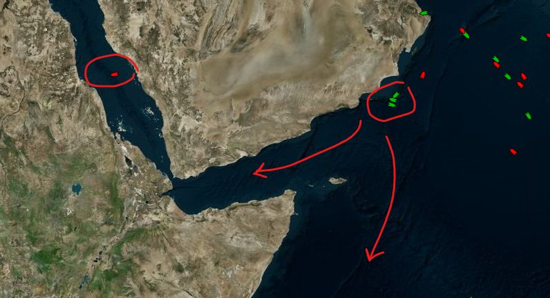 Qatari LNG tankers pause east of Bab al-Mandab strait | Alex Froley ... Qatari LNG tankers pause east of Bab al-Mandab strait | Alex Froley ...