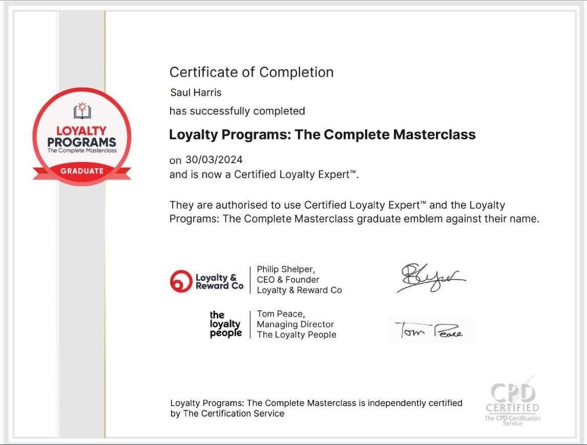 Saul Harris, Certified Loyalty Expert™ on LinkedIn: #loyaltyprograms # ... Saul Harris, Certified Loyalty Expert™ on LinkedIn: #loyaltyprograms # ...