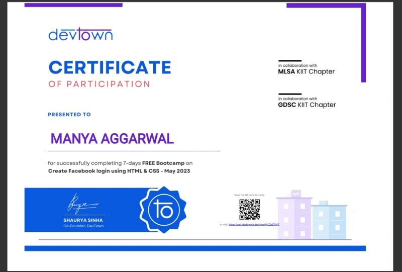 Manya Aggarwal on LinkedIn: #webdevelopment #html #css #bootcamp #devtown Manya Aggarwal on LinkedIn: #webdevelopment #html #css #bootcamp #devtown