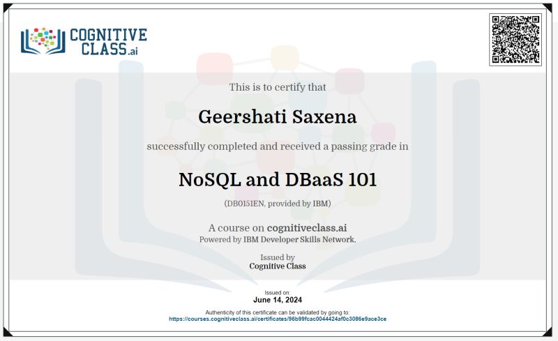 Geershati Saxena on LinkedIn: #nosql #dbaas #ibm #datamanagement # ... Geershati Saxena on LinkedIn: #nosql #dbaas #ibm #datamanagement # ...