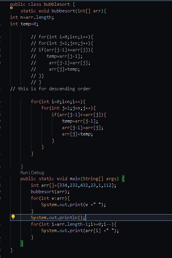 Adarsh Suman on LinkedIn: Today I DID BUBBLE SORT PROGRAM IN JAVA IN ... Adarsh Suman on LinkedIn: Today I DID BUBBLE SORT PROGRAM IN JAVA IN ...