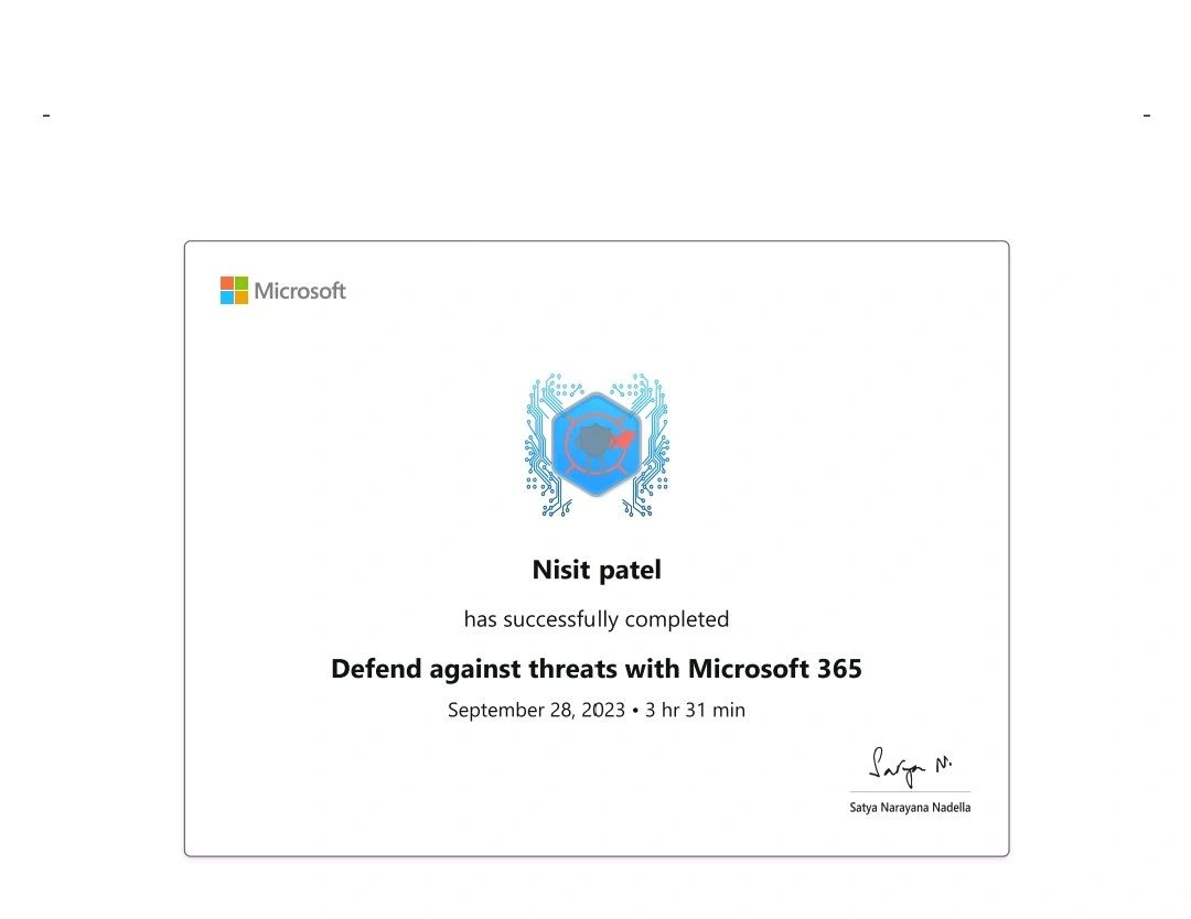 Nisit Patel on LinkedIn: Today I earned my Nisit Patel on LinkedIn: Today I earned my