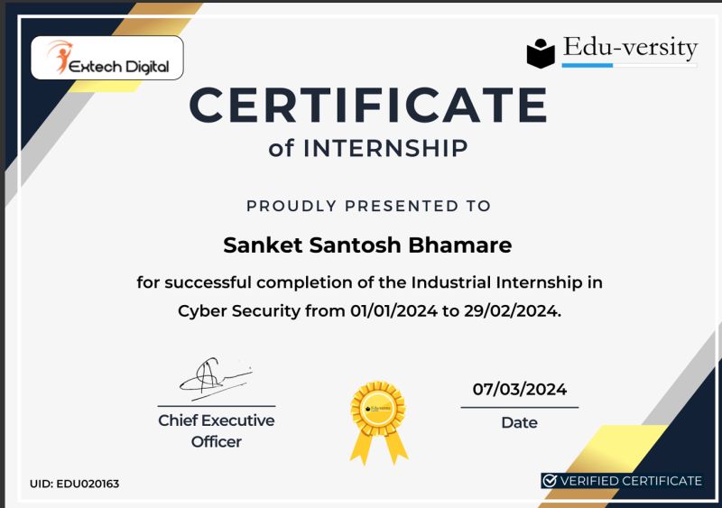 Sanket Bhamare on LinkedIn: #eduversity #industrialtraining #internship ... Sanket Bhamare on LinkedIn: #eduversity #industrialtraining #internship ...