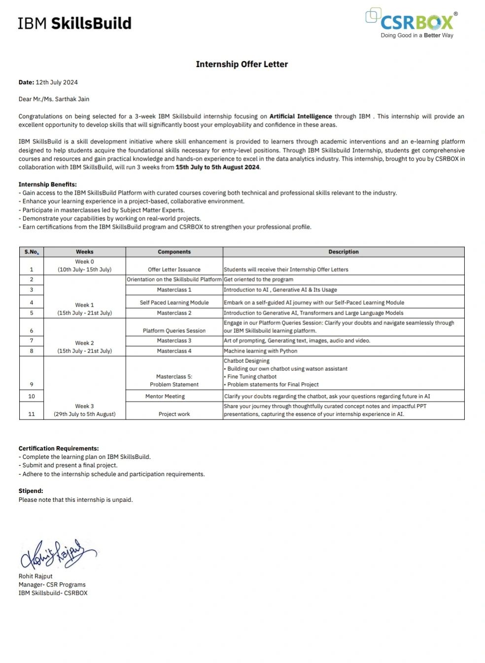 SARTHAK JAIN on LinkedIn: #internship #ibm #csrbox #skillsbuild # ... SARTHAK JAIN on LinkedIn: #internship #ibm #csrbox #skillsbuild # ...