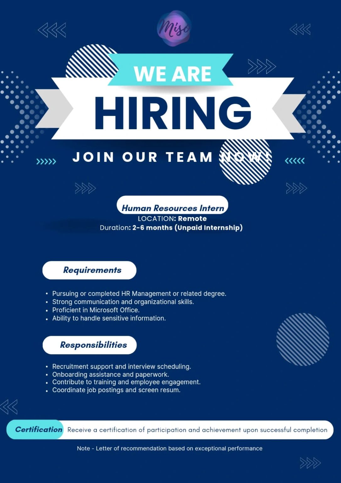 Tanishq Jain on LinkedIn: #hrinternship #careergrowth #joinourteam # ... Tanishq Jain on LinkedIn: #hrinternship #careergrowth #joinourteam # ...