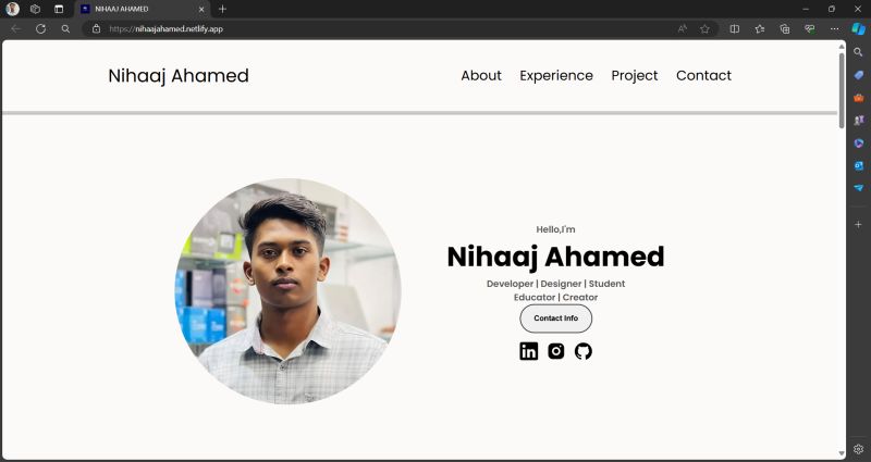 Nihaaj Ahamed on LinkedIn: #html #developer #designer #portfolio # ... Nihaaj Ahamed on LinkedIn: #html #developer #designer #portfolio # ...