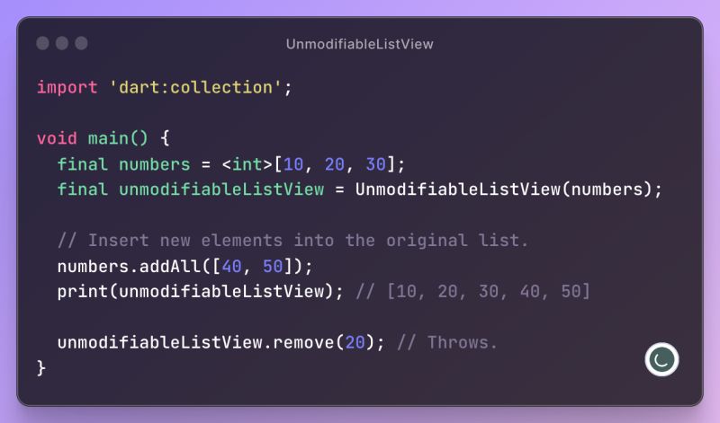 How to create an unmodifiable List of a List using flutter. | Nicat ... How to create an unmodifiable List of a List using flutter. | Nicat ...