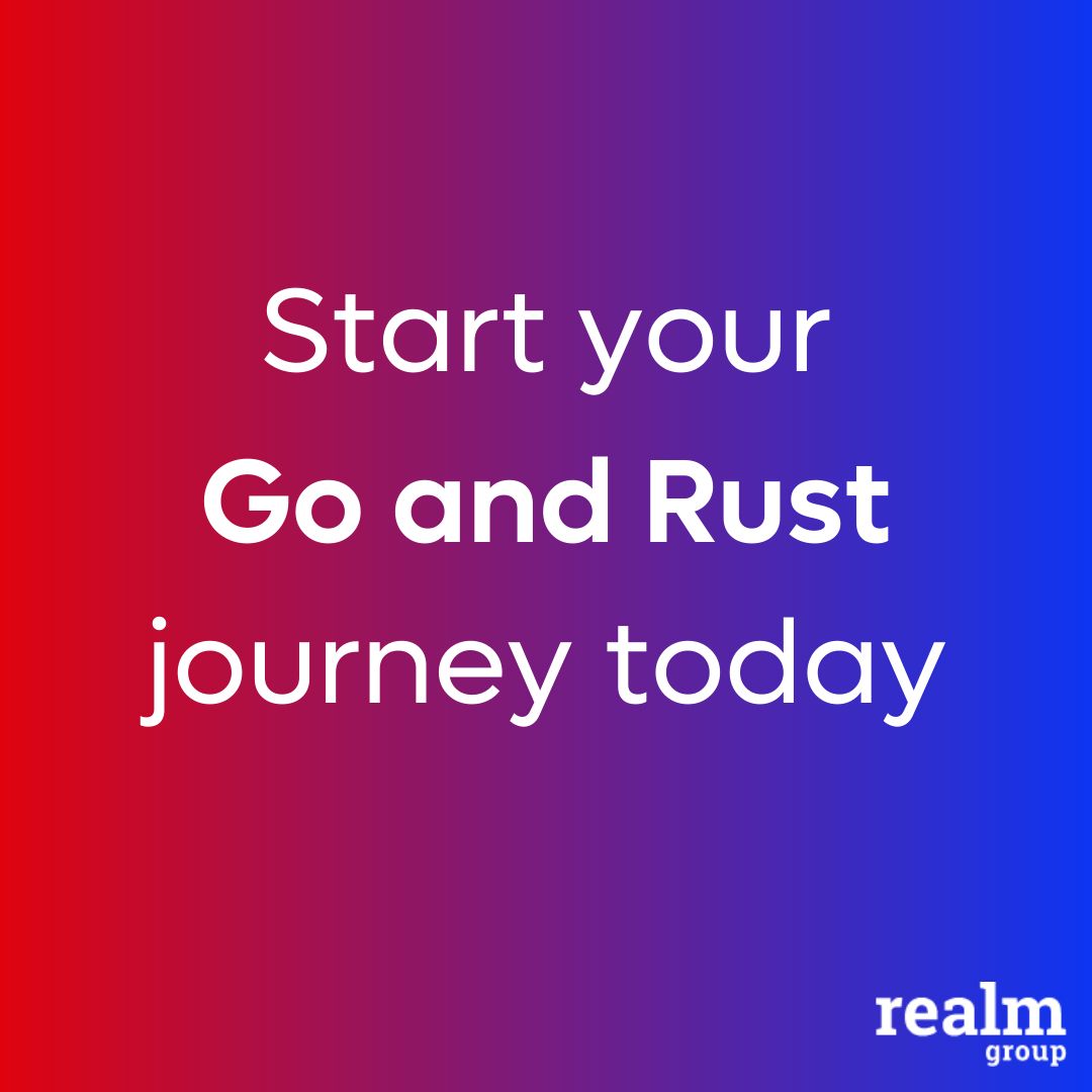Realm on LinkedIn: #golang #godevs #rust #rustdevs #usa Realm on LinkedIn: #golang #godevs #rust #rustdevs #usa