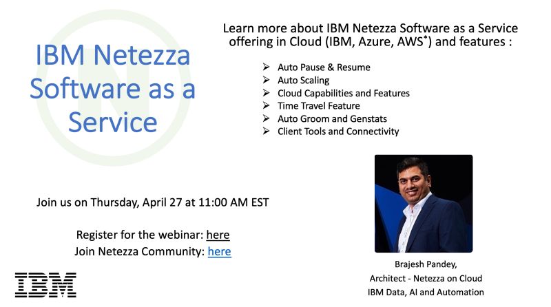 Sachinkumar Jain on LinkedIn: #ibm #warehouse #saas #netezza #webinar Sachinkumar Jain on LinkedIn: #ibm #warehouse #saas #netezza #webinar