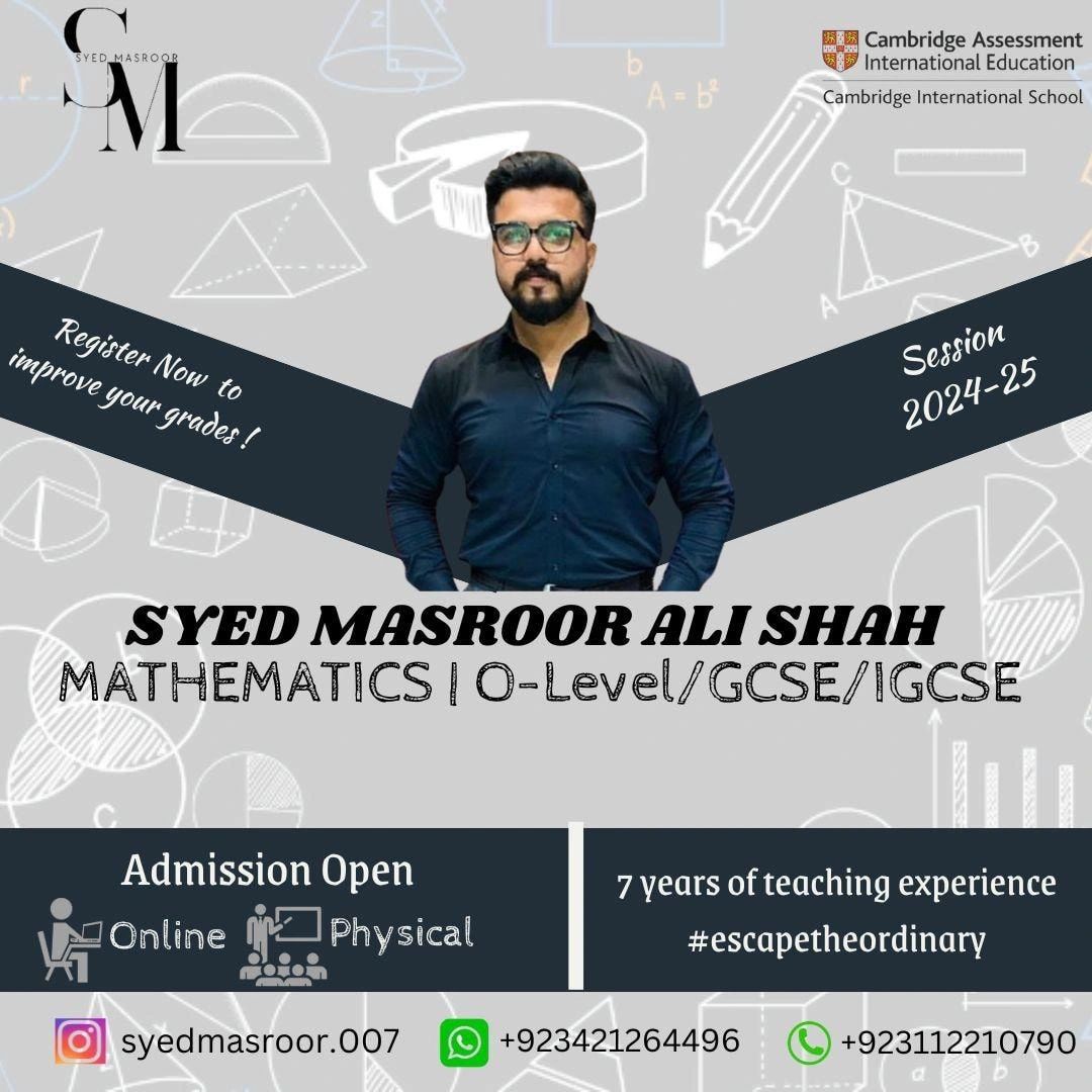 Syed Masroor Ali Shah on LinkedIn: #mathematics #caies Syed Masroor Ali Shah on LinkedIn: #mathematics #caies