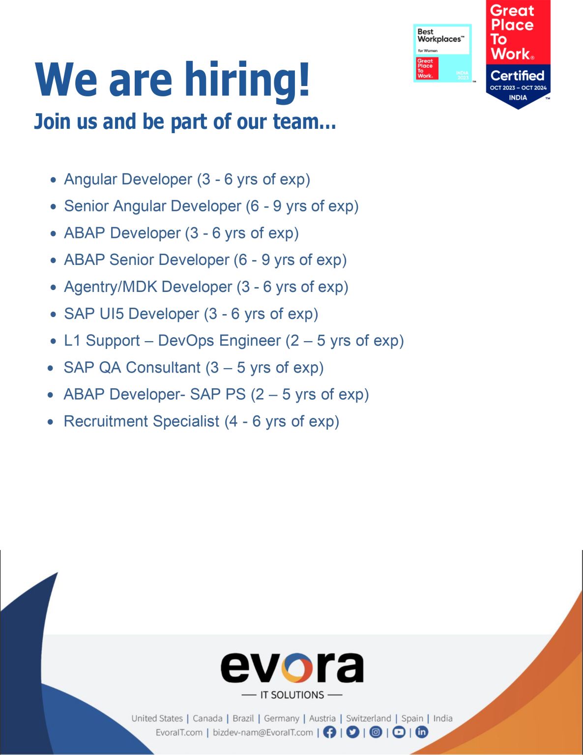 Mohit kumar tyagi on LinkedIn: Dear Connections, Evora IT Solutions is ... Mohit kumar tyagi on LinkedIn: Dear Connections, Evora IT Solutions is ...