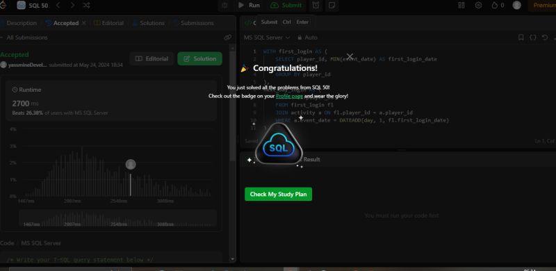 Yassmine Kamal on LinkedIn: #leetcode #sql #problemsolving # ... Yassmine Kamal on LinkedIn: #leetcode #sql #problemsolving # ...