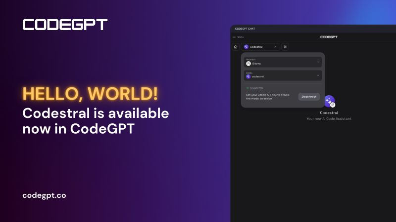 Codestral: a new AI powerhouse in CodeGPT | CodeGPT posted on the topic ... Codestral: a new AI powerhouse in CodeGPT | CodeGPT posted on the topic ...