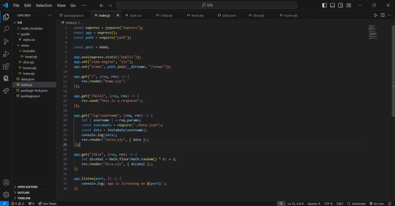 Arpit Sharma on LinkedIn: #webdevelopment #ejs #codelife #learning Arpit Sharma on LinkedIn: #webdevelopment #ejs #codelife #learning