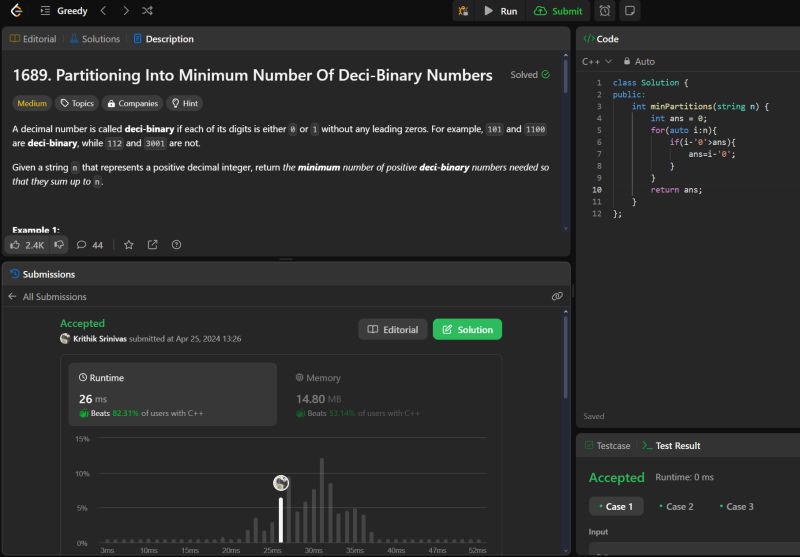 Krithik Srinivas on LinkedIn: #leetcode #codingchallenge # ... Krithik Srinivas on LinkedIn: #leetcode #codingchallenge # ...