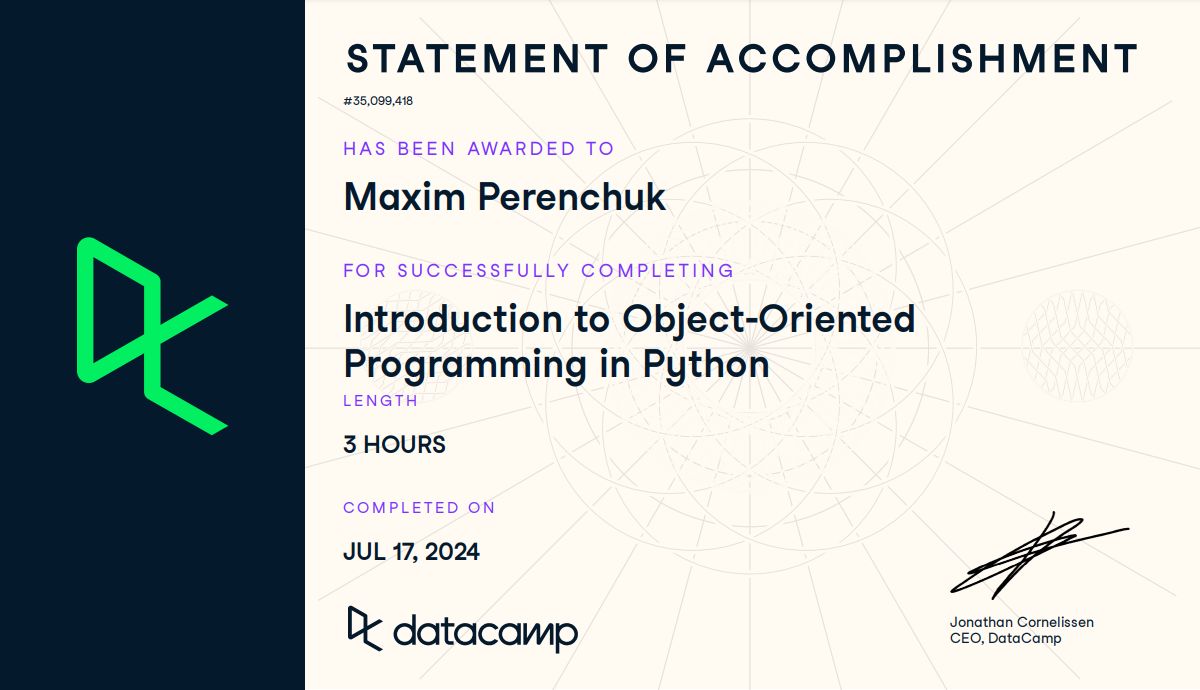 Maksym Perenchuk on LinkedIn: #python #oop #softwaredevelopment # ... Maksym Perenchuk on LinkedIn: #python #oop #softwaredevelopment # ...