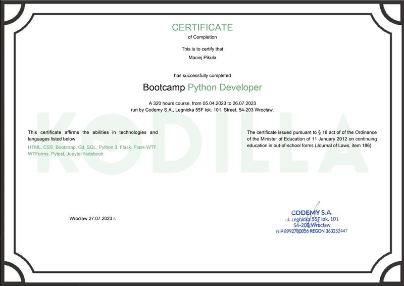 Maciej Pikuła on LinkedIn: #python #developer #programming #codingskills Maciej Pikuła on LinkedIn: #python #developer #programming #codingskills