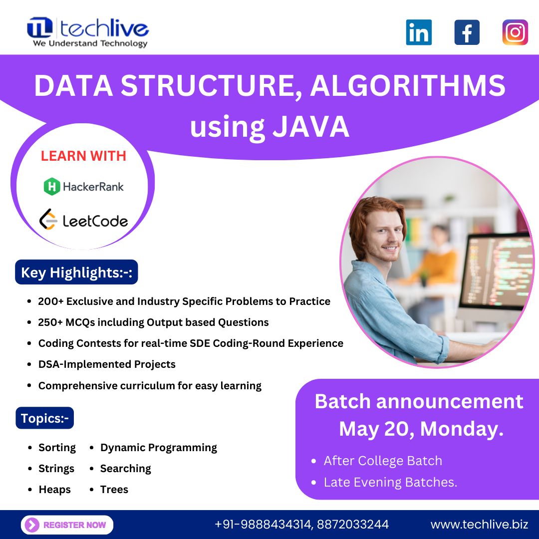 Learn Data Structures and Algorithms with Java | TECHLIVE SOLUTIONS ... Learn Data Structures and Algorithms with Java | TECHLIVE SOLUTIONS ...