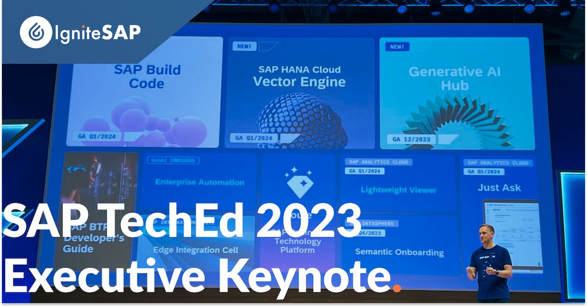 IgniteSAP on LinkedIn: SAP TechEd 2023 Executive Keynote - IgniteSAP IgniteSAP on LinkedIn: SAP TechEd 2023 Executive Keynote - IgniteSAP