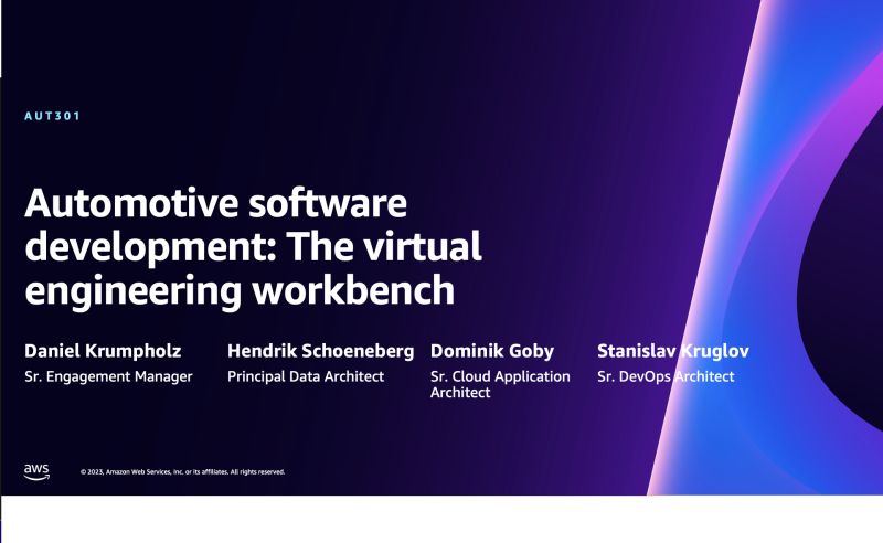 Daniel Krumpholz on LinkedIn: #aws #reinvent2023 #aws #awsautomotive # ... Daniel Krumpholz on LinkedIn: #aws #reinvent2023 #aws #awsautomotive # ...