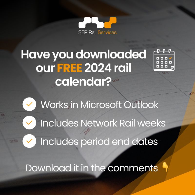 SEP Rail Services on LinkedIn: #networkrail #railcalendar SEP Rail Services on LinkedIn: #networkrail #railcalendar