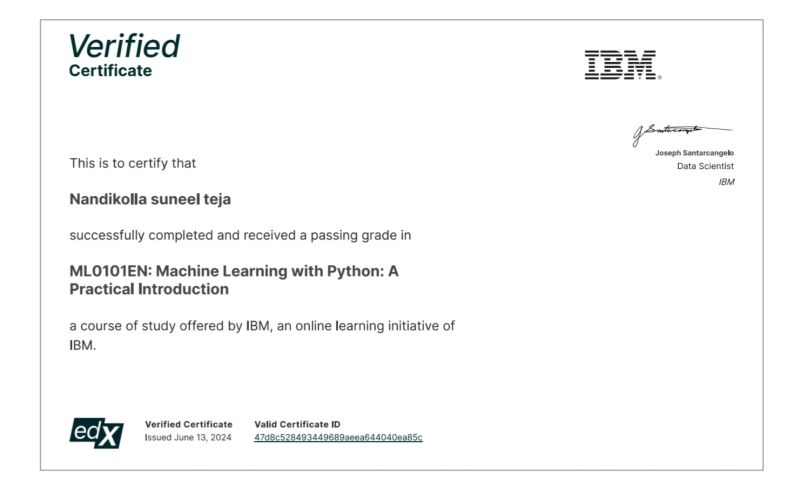 suneel teja on LinkedIn: #machinelearning #python #ibm #certification # ... suneel teja on LinkedIn: #machinelearning #python #ibm #certification # ...