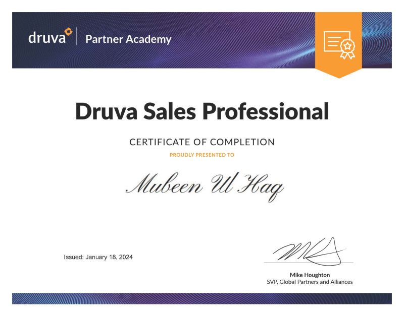 Mubeen ul haq on LinkedIn: #druvacertified #druva Mubeen ul haq on LinkedIn: #druvacertified #druva