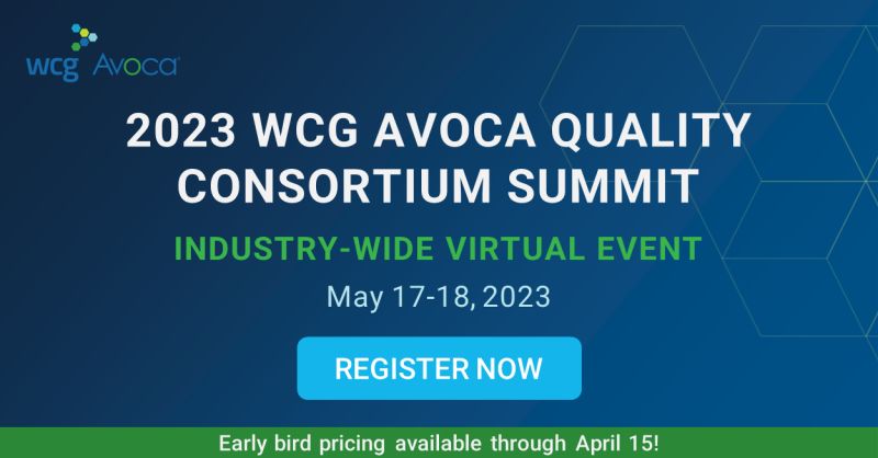 Avoca, A WCG Company on LinkedIn: 2023 WCG Avoca Quality Consortium Summit Avoca, A WCG Company on LinkedIn: 2023 WCG Avoca Quality Consortium Summit