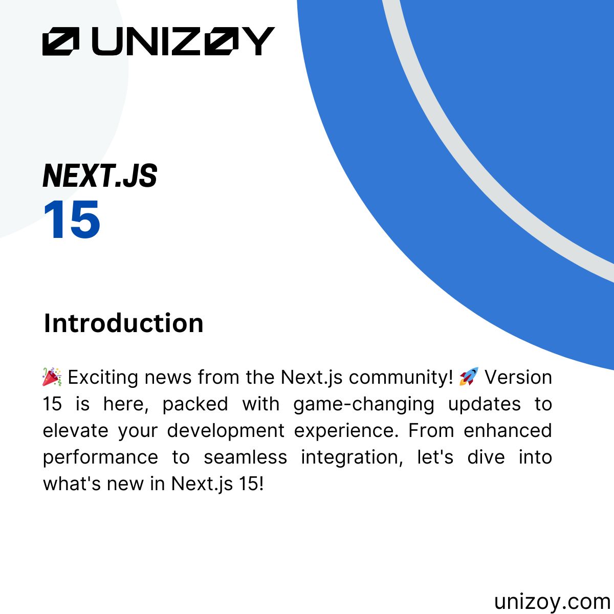 Unizoy on LinkedIn: #nextjs #nextjs15 #react19 #nextjsupdate # ... Unizoy on LinkedIn: #nextjs #nextjs15 #react19 #nextjsupdate # ...