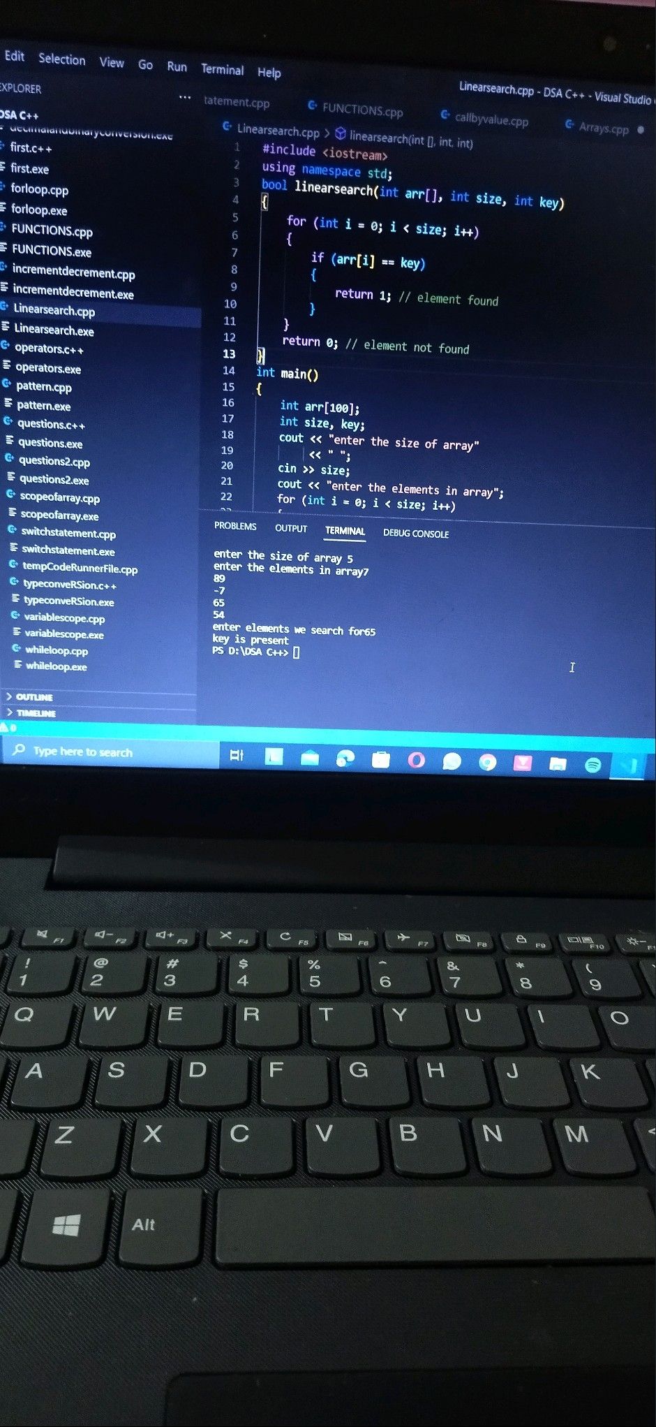 Priyanshi Gupta on LinkedIn: #dsa #c #array #linear #day5 Priyanshi Gupta on LinkedIn: #dsa #c #array #linear #day5