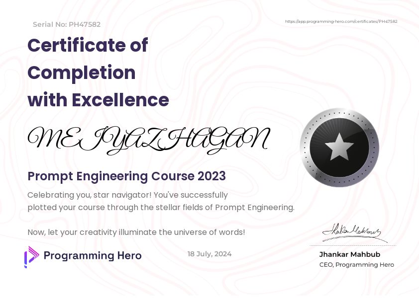 MEIYAZHAGAN M on LinkedIn: #programminghero MEIYAZHAGAN M on LinkedIn: #programminghero