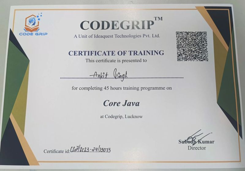 Ankit Singh on LinkedIn: #java #programming #certification #code # ... Ankit Singh on LinkedIn: #java #programming #certification #code # ...