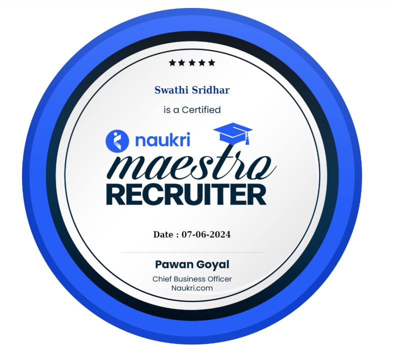 Swathi Sridhar on LinkedIn: #recruitment #naukrimastero #certification ... Swathi Sridhar on LinkedIn: #recruitment #naukrimastero #certification ...