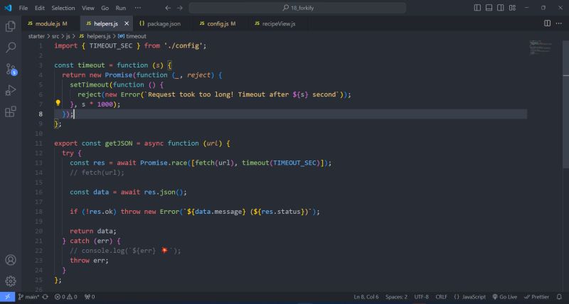 How I used fetch() and Promise.race() for Forkify | Jonas Asare posted ... How I used fetch() and Promise.race() for Forkify | Jonas Asare posted ...