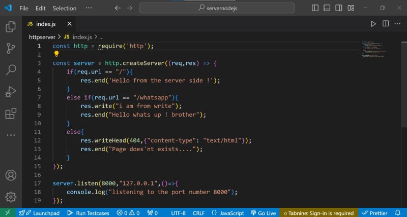 Aditya Kumar on LinkedIn: Learn the basic nodejs code of creating own ... Aditya Kumar on LinkedIn: Learn the basic nodejs code of creating own ...