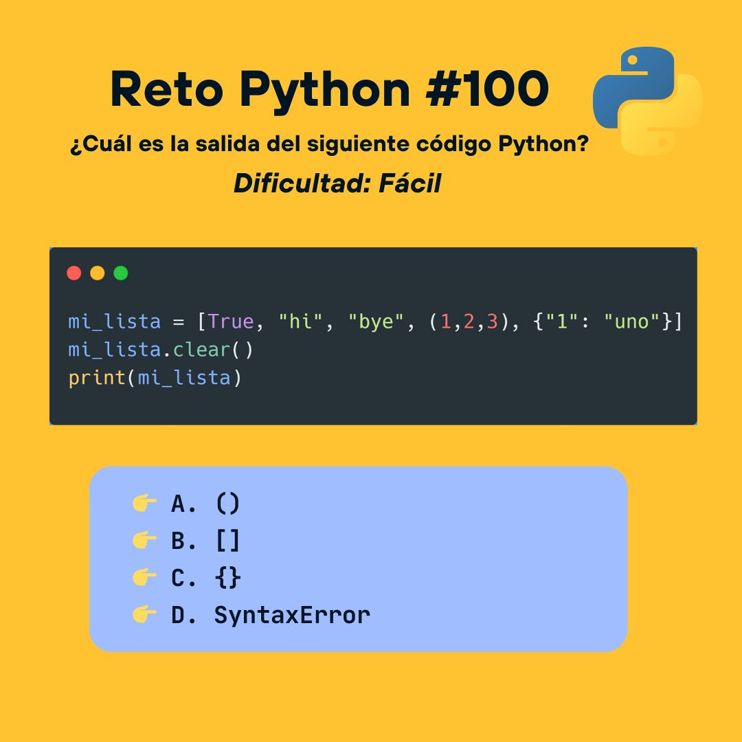 Cristian Fernando Villca Gutierrez en LinkedIn: #pythonquiz # ... Cristian Fernando Villca Gutierrez en LinkedIn: #pythonquiz # ...