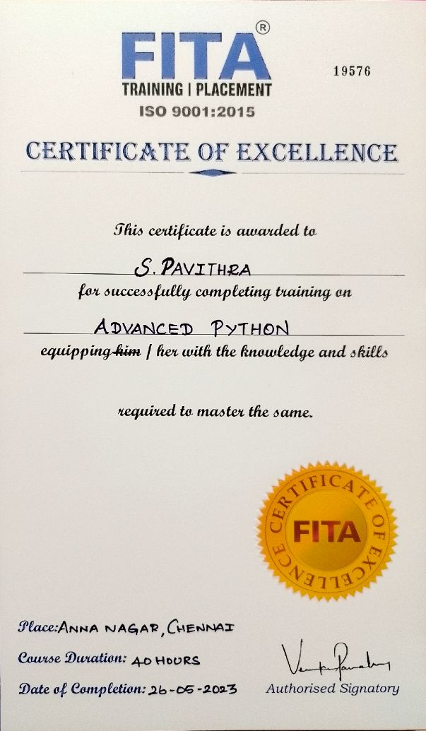 Pavithra S on LinkedIn: #python #advancedpython #fita #learningjourney ... Pavithra S on LinkedIn: #python #advancedpython #fita #learningjourney ...