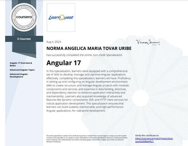 Angelica Tovar on LinkedIn: #angular #webdevelopment #continuouslearning Angelica Tovar on LinkedIn: #angular #webdevelopment #continuouslearning