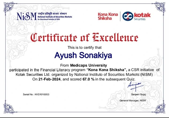 Ayush Sonakiya on LinkedIn: * Ayush Sonakiya on LinkedIn: *
