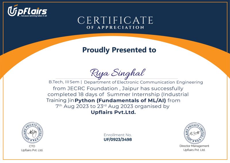 Riya Singhal on LinkedIn: #python #machinelearning # ... Riya Singhal on LinkedIn: #python #machinelearning # ...