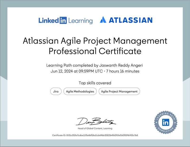 Jaswanth Reddy Angeri on LinkedIn: #agile #jirasoftware #atlassian # ... Jaswanth Reddy Angeri on LinkedIn: #agile #jirasoftware #atlassian # ...
